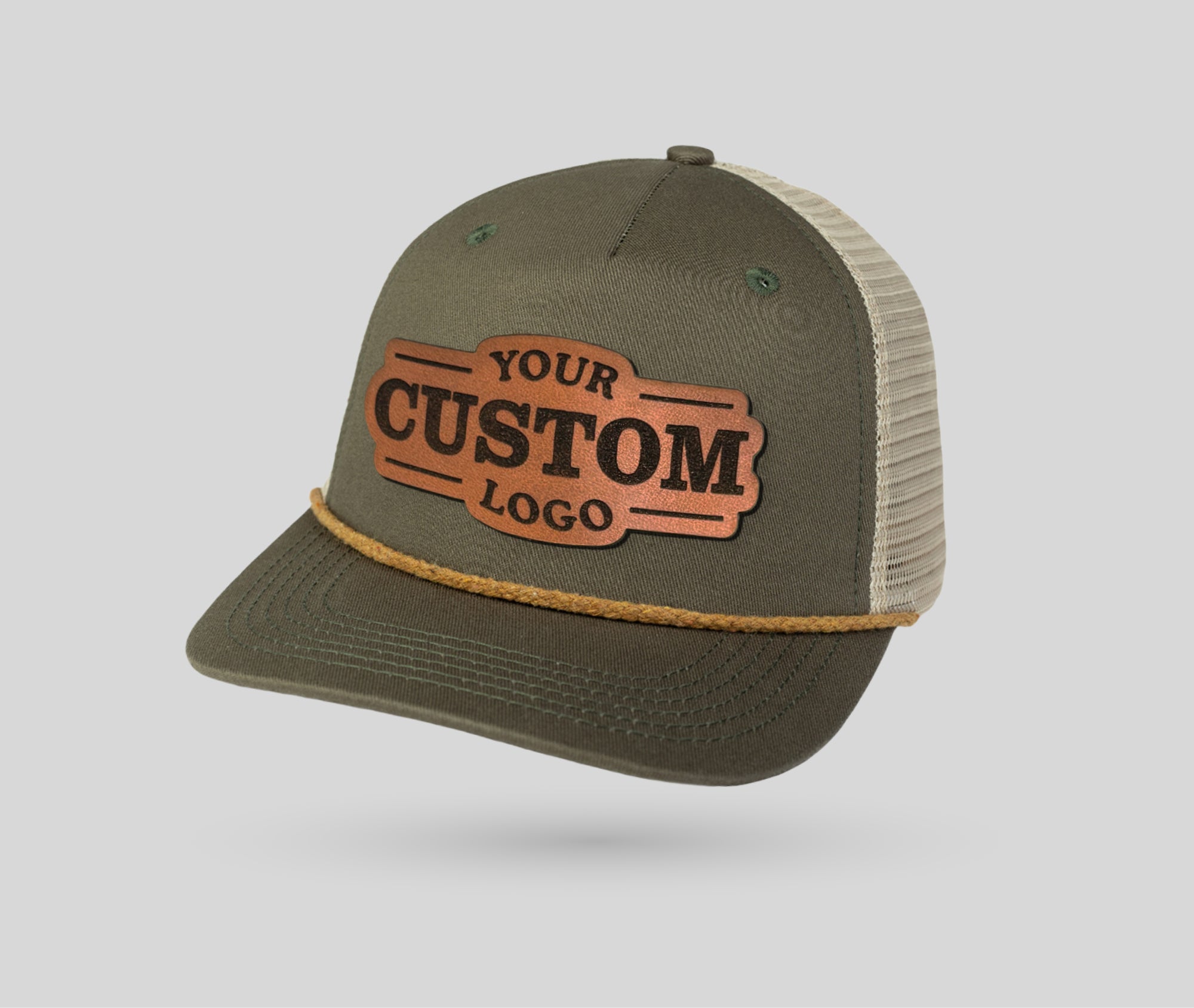 Custom Leather Patch Ranchero Rope Hats