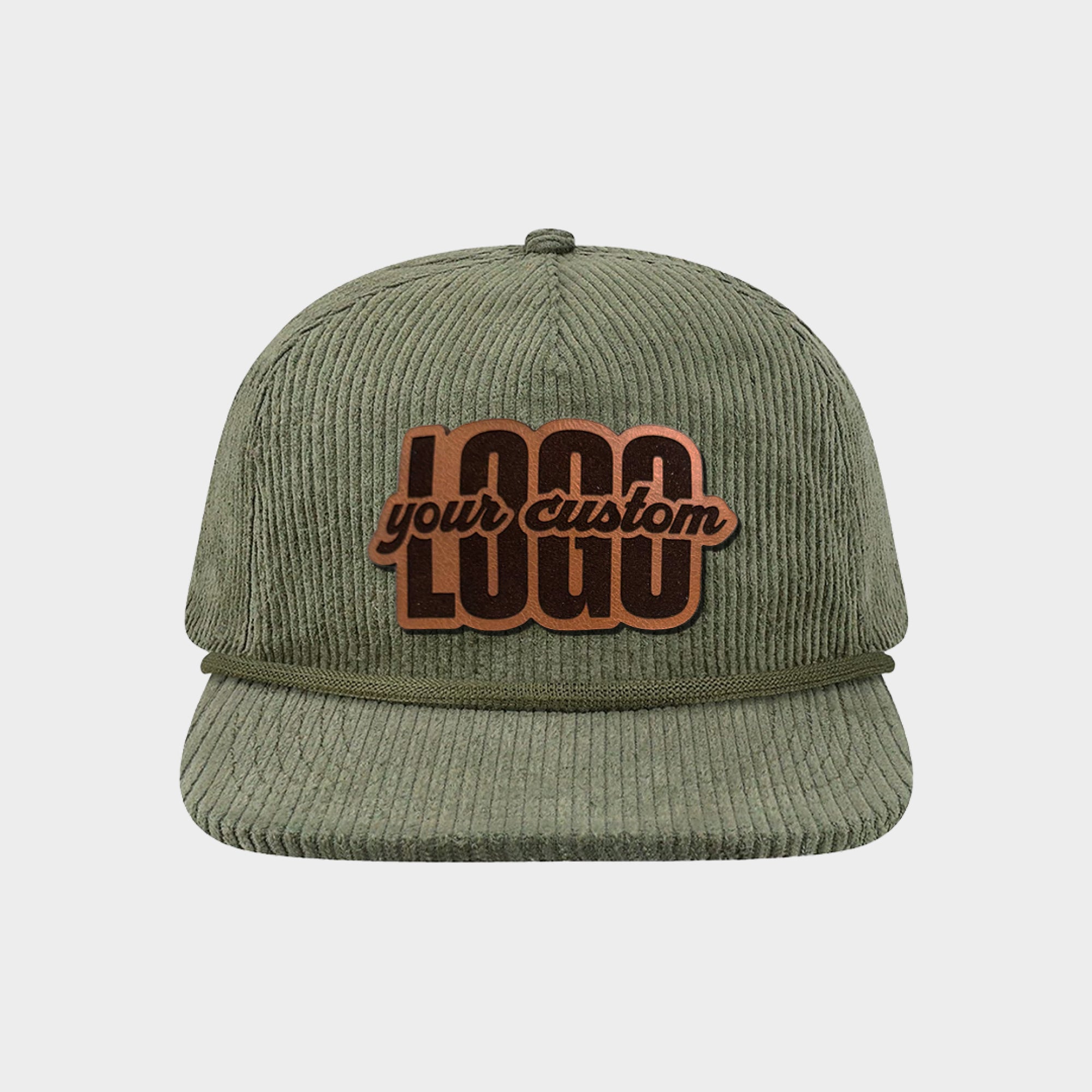 Custom Leather Patch Unstructured 5 Panel Rope Hat Wilson - Locale