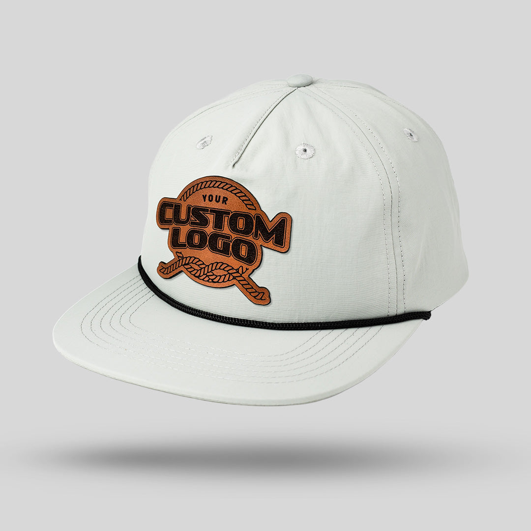 Custom Grandpa Leather Patch Rope Hats